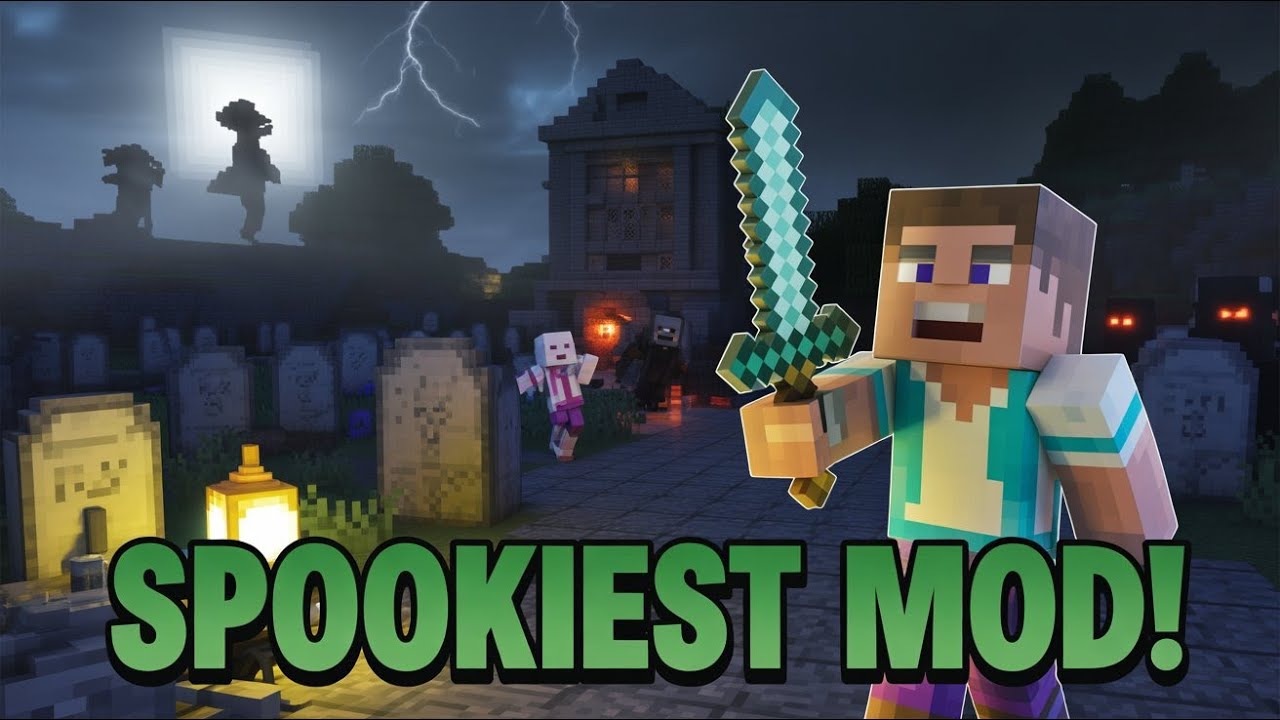 Minecraft’s SPOOKIEST Forge Mod Ever?! You Have to See This Graveyard Map! - YouTube