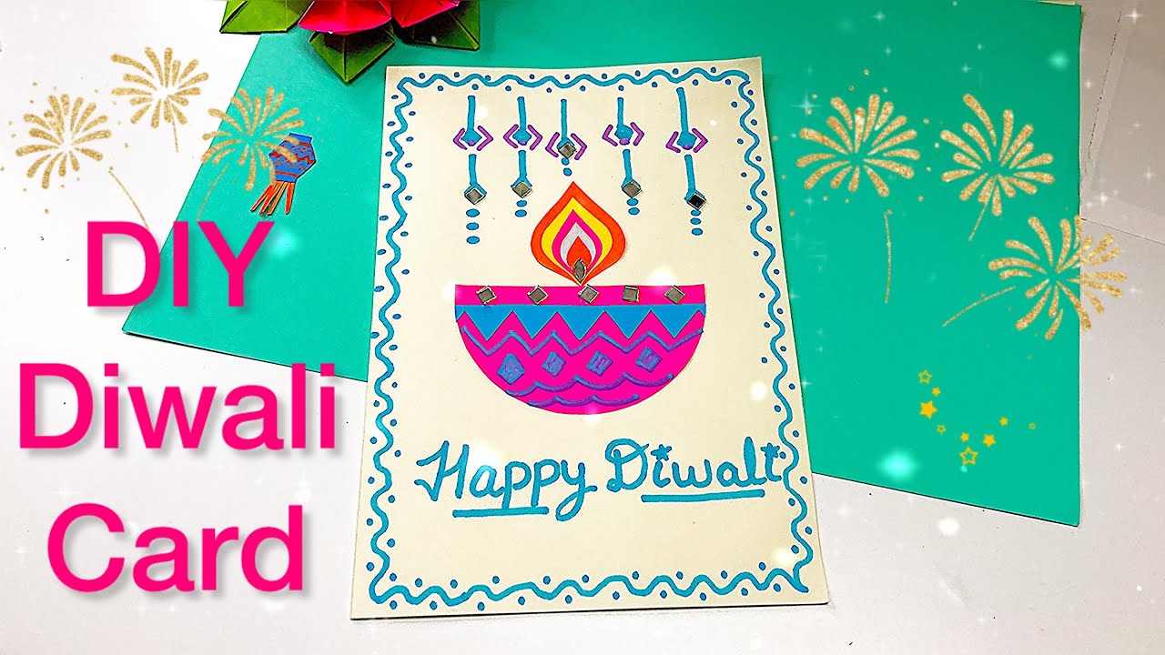 DIY Diwali Greeting Card 🪔 | Easy Handmade festival Card - YouTube