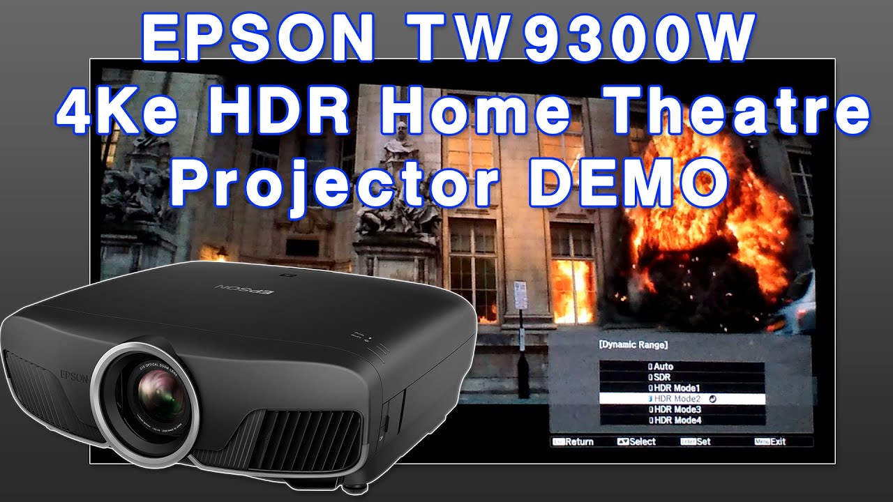 EPSON HDR Home Theatre Projector Demo | EPSON TW9300W - YouTube