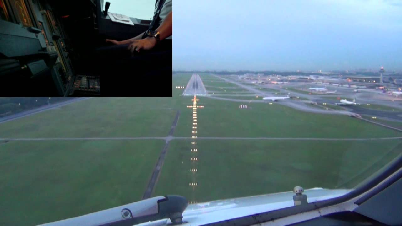 Co-Pilot's-eye View - Dawn Approach - YouTube