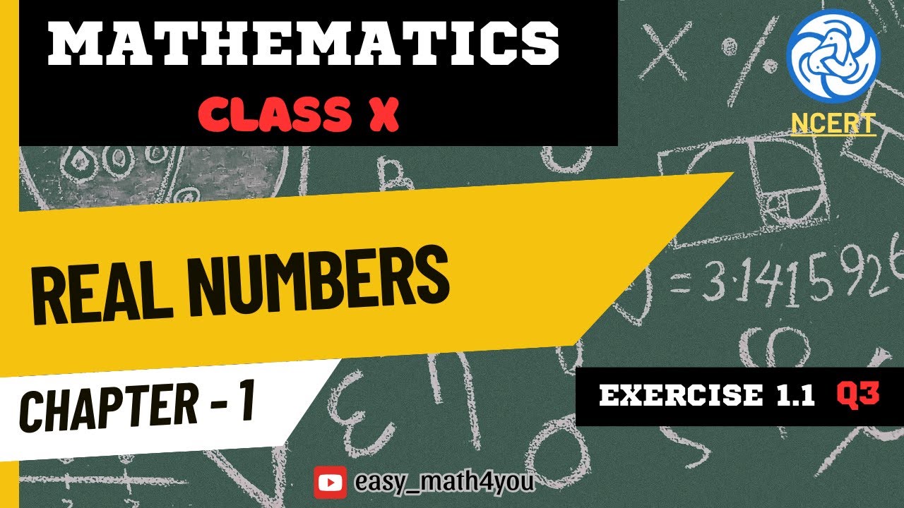 MATHS CLASS 10 CHAPTER 1 | CBSE | Solution | REAL NUMBERS | Exercise 1. ...