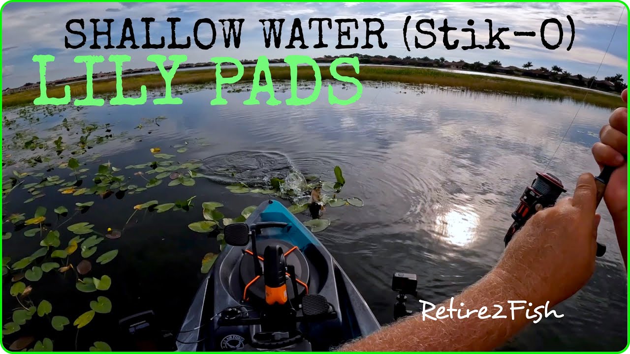 Kayak Fishing Shallow Water Lily Pads (Stik-O Worm) - YouTube