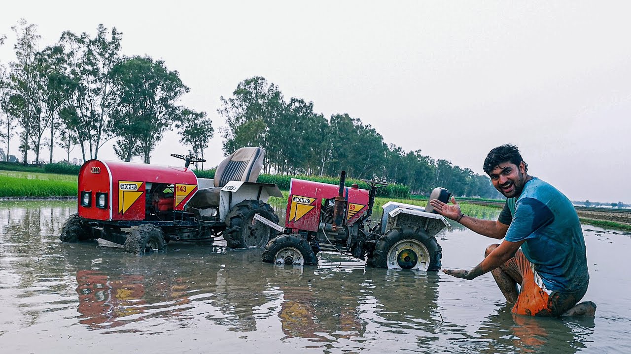 Mini Tractor In Mud - YouTube
