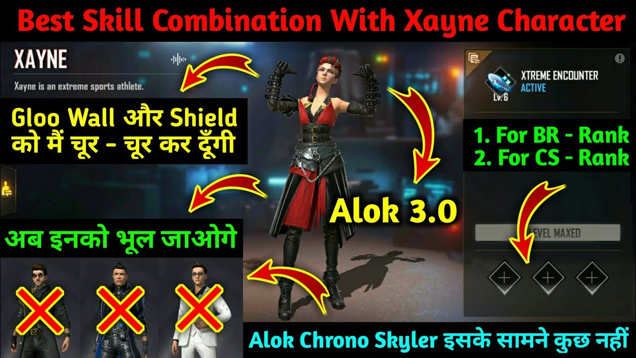 Best Skill Combination For Xayne Character 2022 | Xayne Character ...