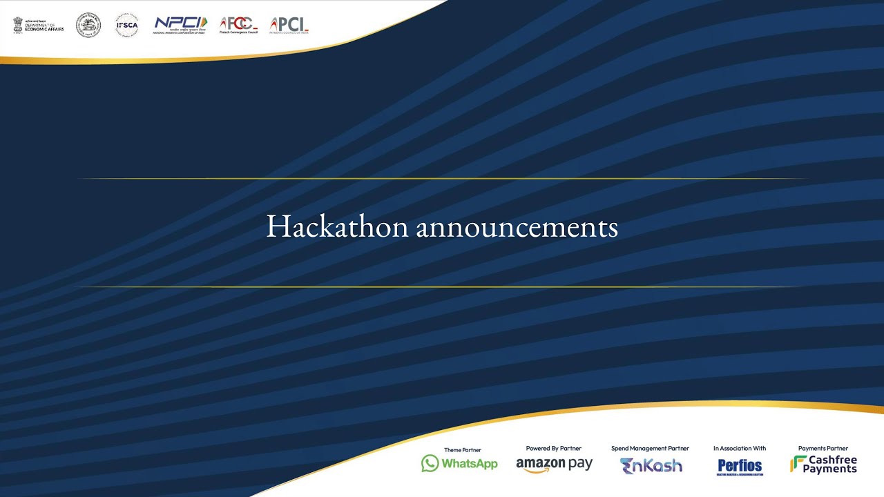 Hackathon Announcements at Global Fintech Fest - YouTube