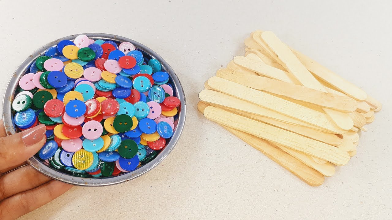 2 COOL DIY HOMEMADE CRAFTS IDEAS WITH DIY THINGS & OLD BUTTON / ROOM ...