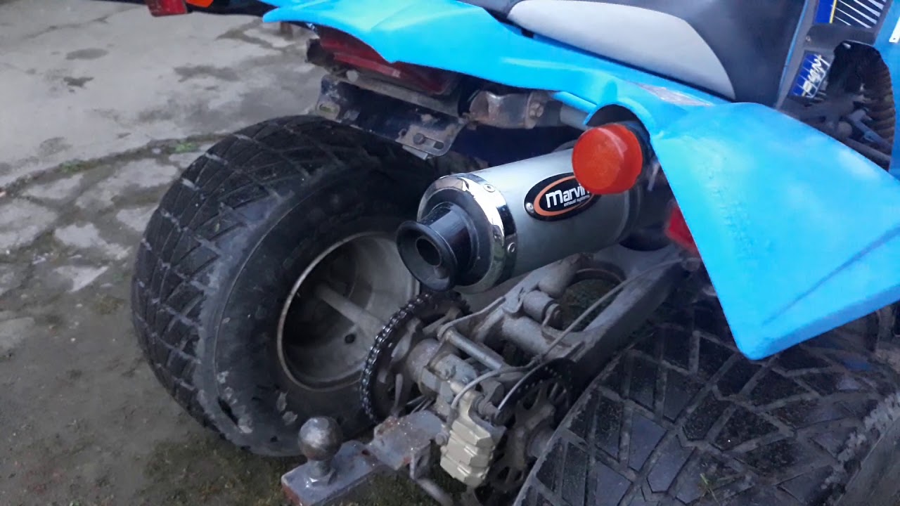 Marving exhaust on Quad Atv SMC Ram 250cc - YouTube