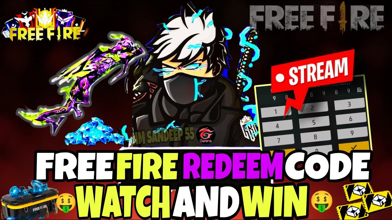 FREE FIRE LIVE FREE REDEEM CODE || WATCH AND WIN 🤑 || GIVEAWAY 😎 || # ...