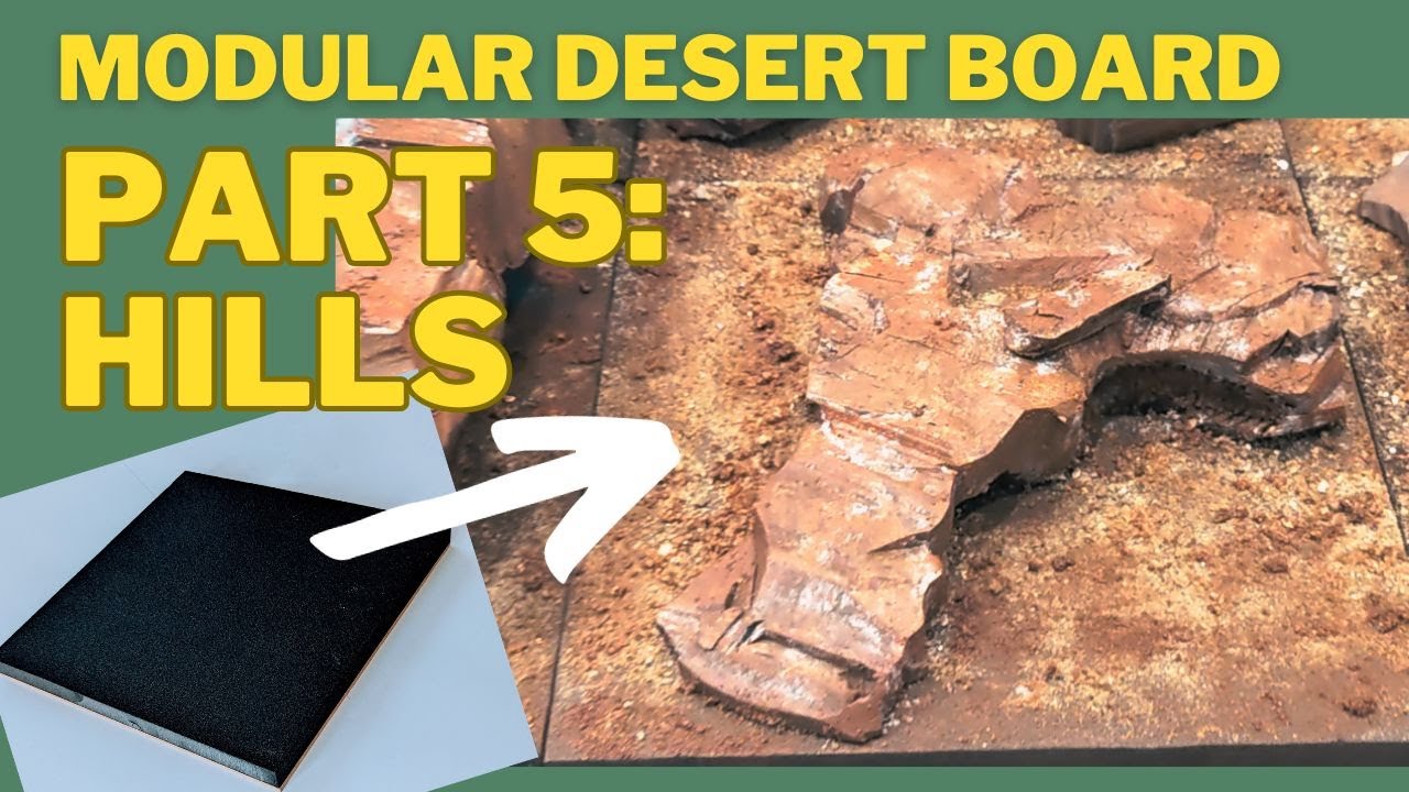 How I made a Modular Wargaming Board Part 5 - Rocky Hills | Terrain ...