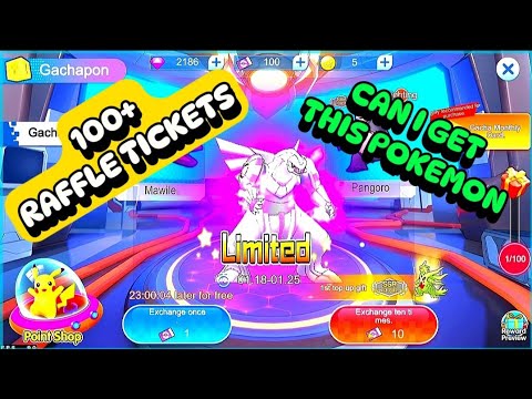 100+ RAFFLE TICKETS Used In Gachapan 🤩 Pokemon Evolution #2 - YouTube