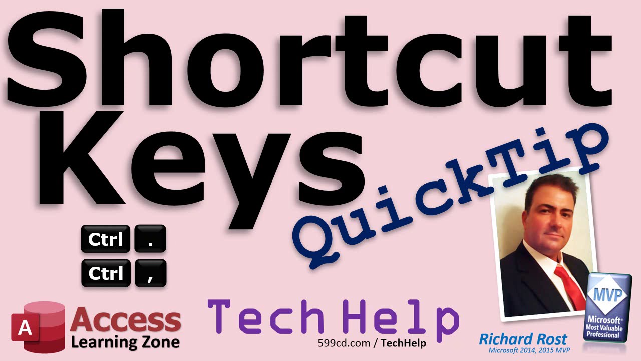 Microsoft Access QuickTip Shortcut Keys Ctrl-Period & Ctrl-Comma Toggle ...