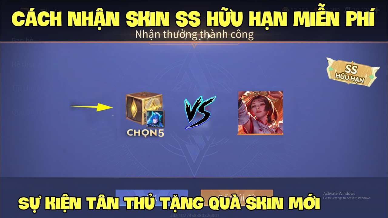 Liên Quân | Cách Nhận FREE Skin SS Hữu Hạn Và S+ Đặc Biệt Từ Sự Kiện ...