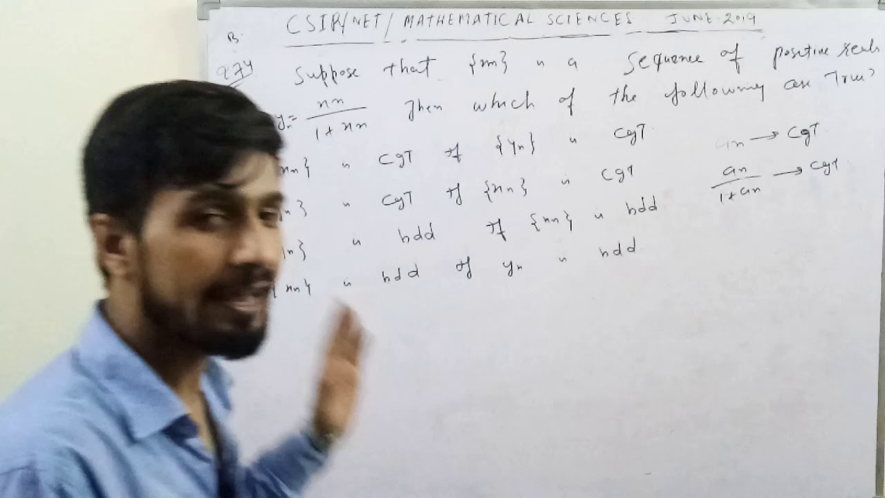 Csir Net Math Question June 2019 - YouTube