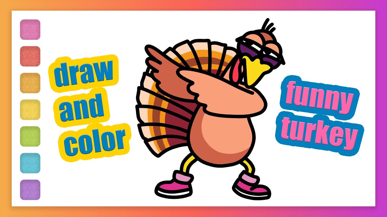 How to draw a turkey for kids | thanksgiving stuff - YouTube