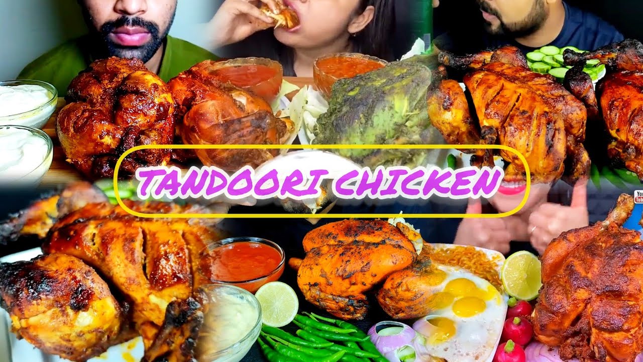 ASMR🔥 WHOLE TANDOORI CHICKEN MASALA EATING 🤤🥵 COMPILATION| BY FAMOUS ...