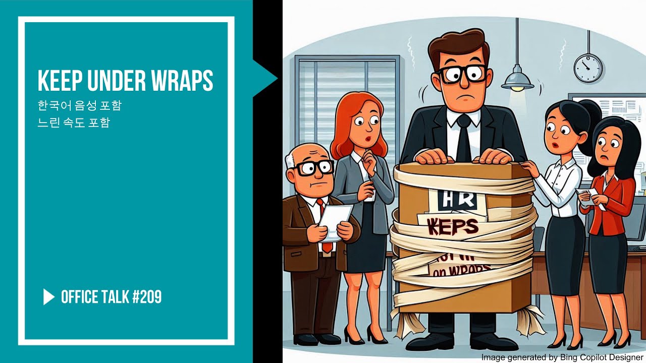 오피스 토크 #209 [느린 속도 포함] - 비밀로 유지하다, Office Talk #209 - Keep under Wraps #비즈니스영어 #생활영어 #영어회화 #영어듣기 ...
