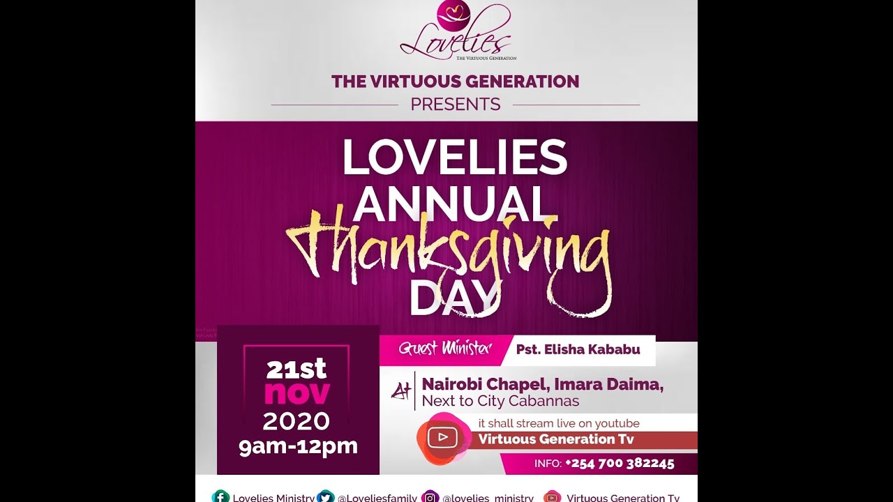 Lovelies Annual Thanksgiving - Virtuous Generation TV Live Stream - YouTube