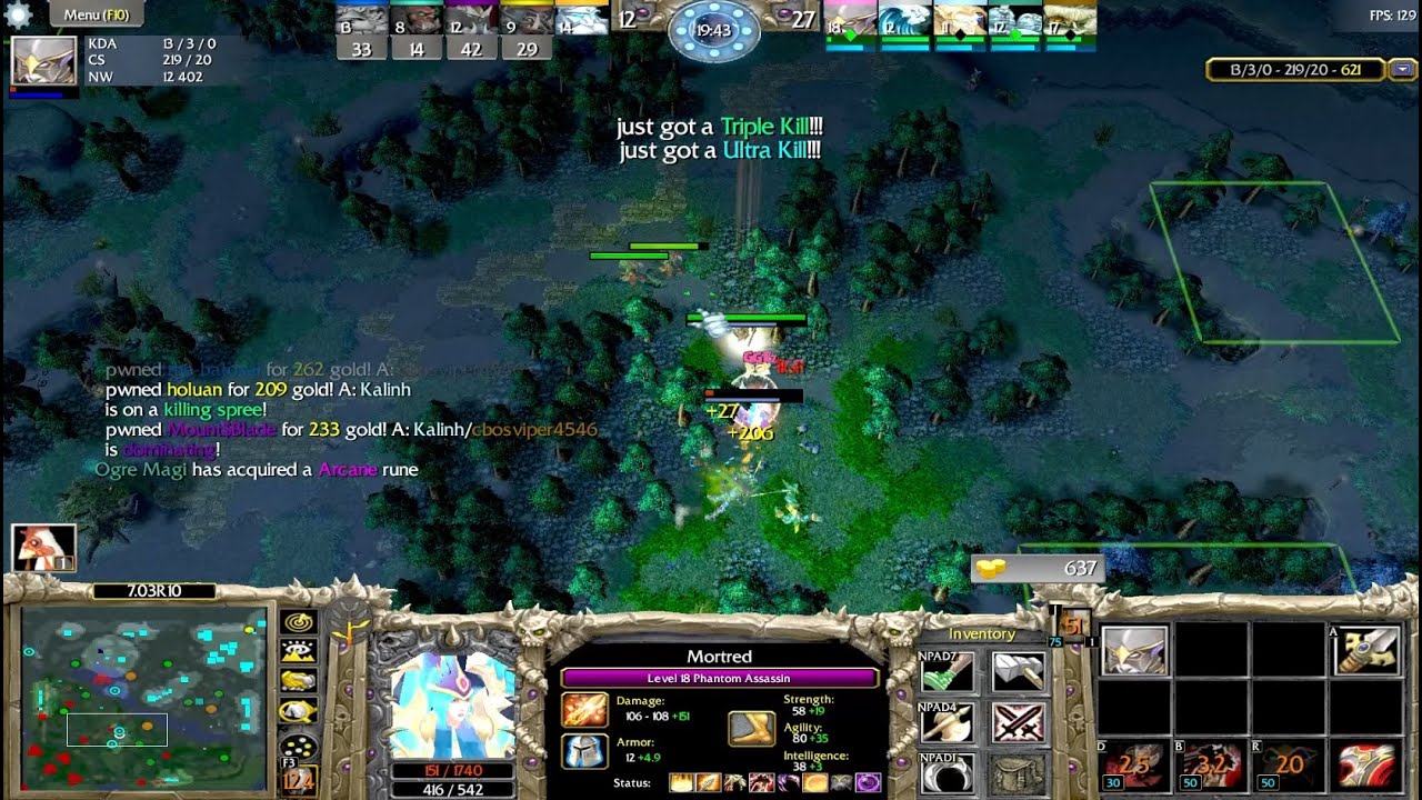 DOTA 1 Mortred Phantom Assassin Beyond GODLIKE #27 + ULTRA KILL - YouTube