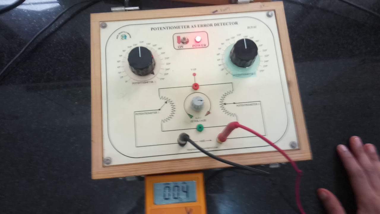 POTENTIOMETER AS AN ERROR DETECTOR - YouTube