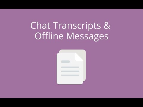 Chat transcript and offline message - YouTube