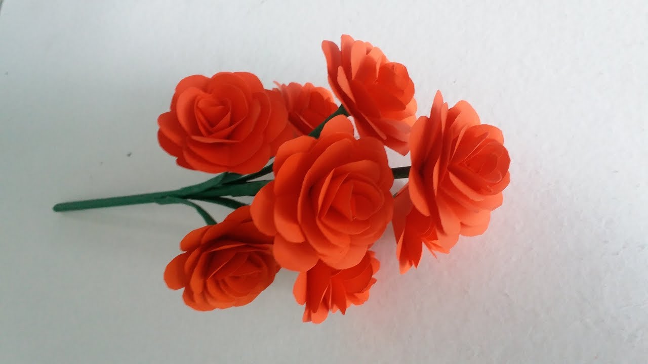 Making Beautiful Paper Flower Stick | How to make beautiful Flower ...