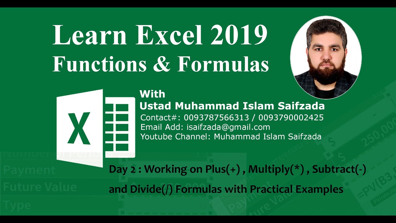 Microsoft Excel 2019 Functions And Formulas Day 2 Practical Working Microsoft Excel 2019 Functions And Formulas Day 2 Practical Working