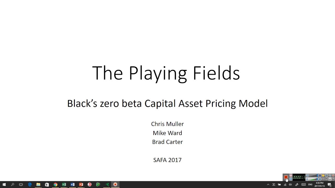 Black's zero beta CAPM - SAFA 2017 - YouTube