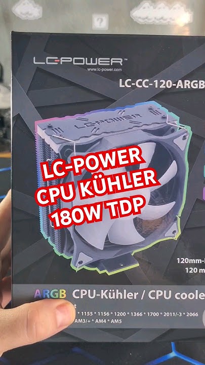 LC-POWER CPU KÜHLER 180W TDP - YouTube
