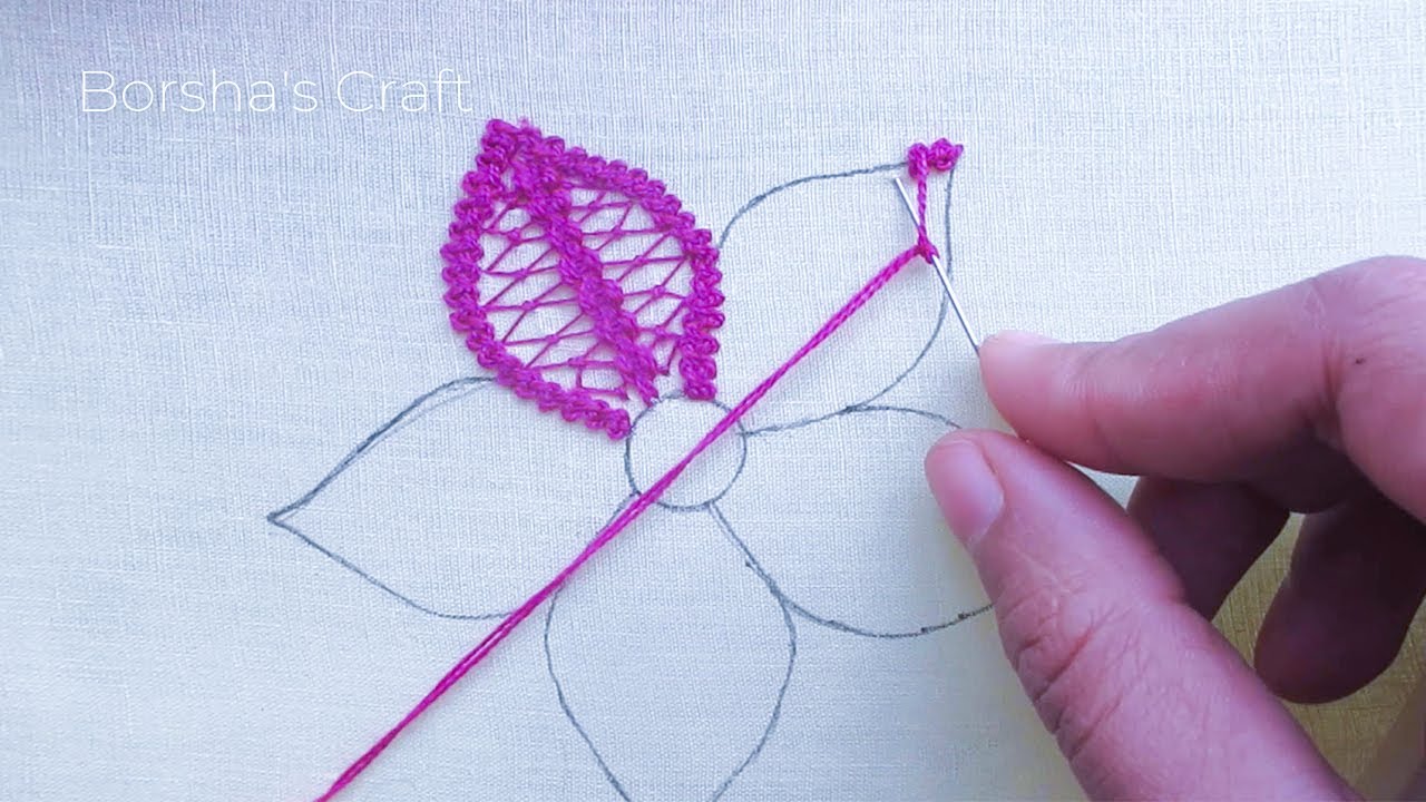 Amazing Hand Embroidery, Elegant Flower Embroidery Tutorial, Flower ...