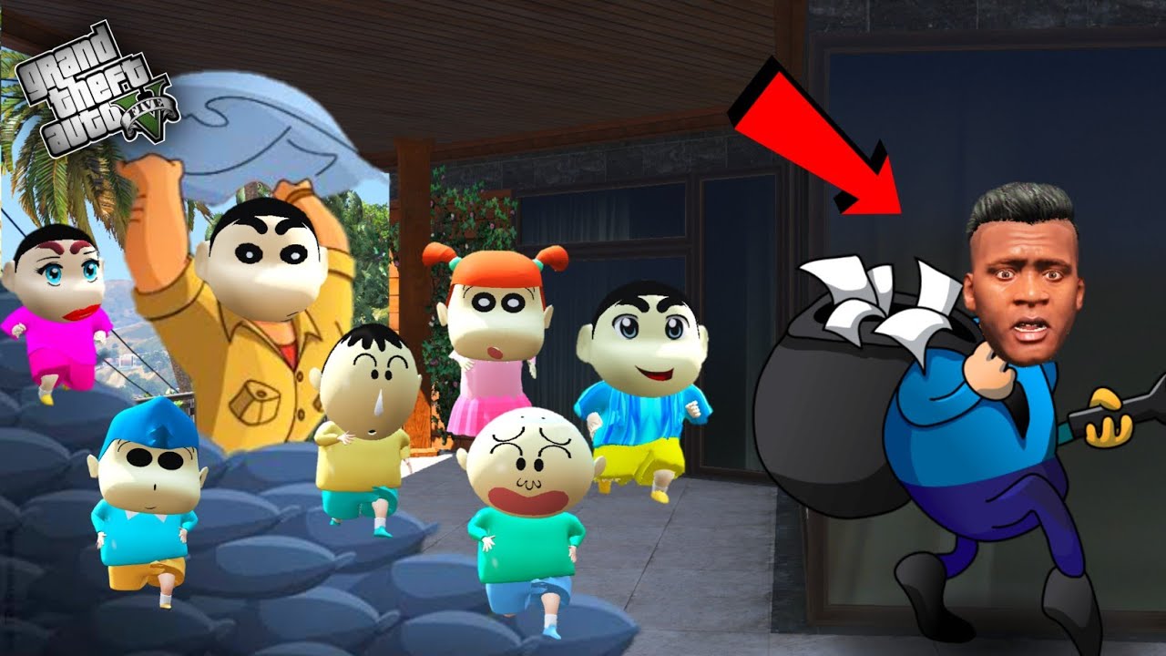 GTA 5 : Franklin Playing Chor Police With Shinchan & Pinchan in GTA 5 ...