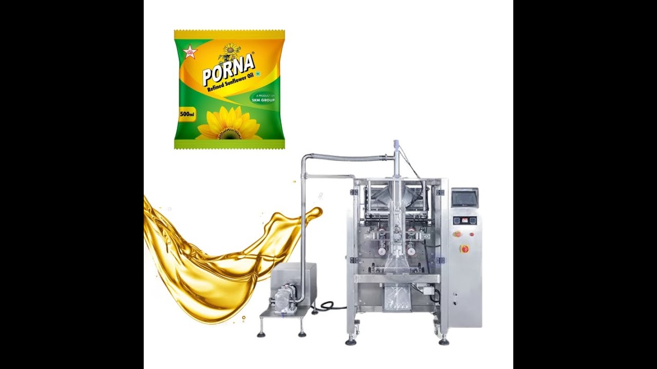 Automatic Oil big Pouch Oil Packing Machine - YouTube