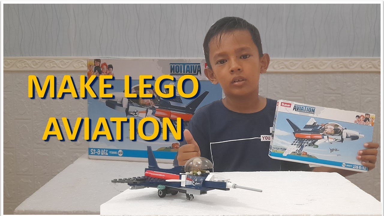 KEREN.. BARU, TUTORIAL MERAKIT LEGO PESAWAT (Sluban Aviation) - YouTube