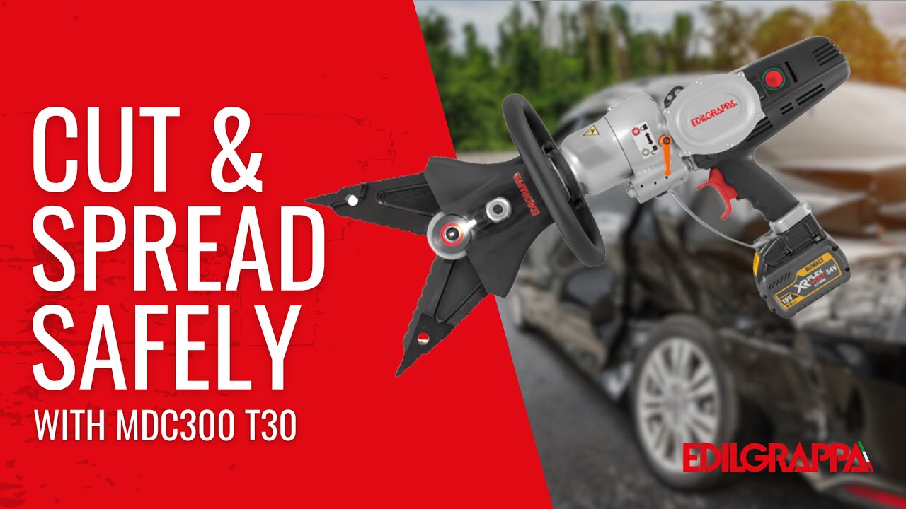 Cutter and spreader MDC300 T30 for vehicle rescue and demolition - YouTube