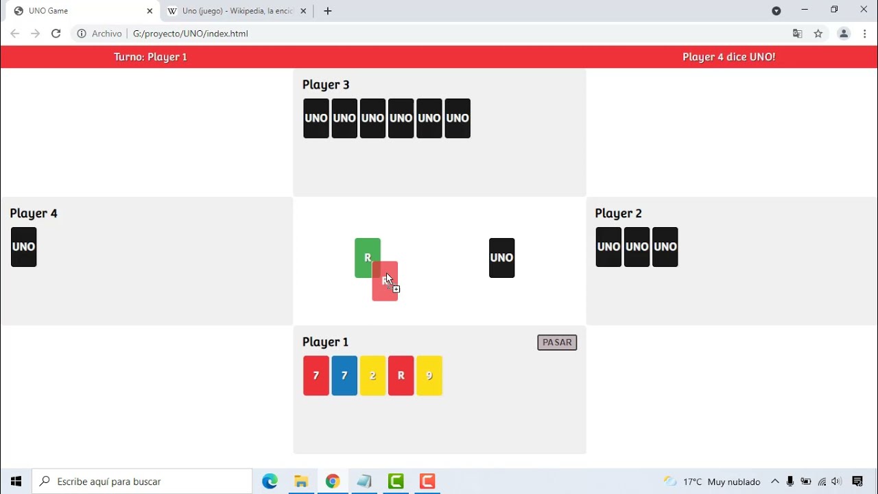 Juego UNO en HTML, CSS y JavaScript (UNO Game) - YouTube