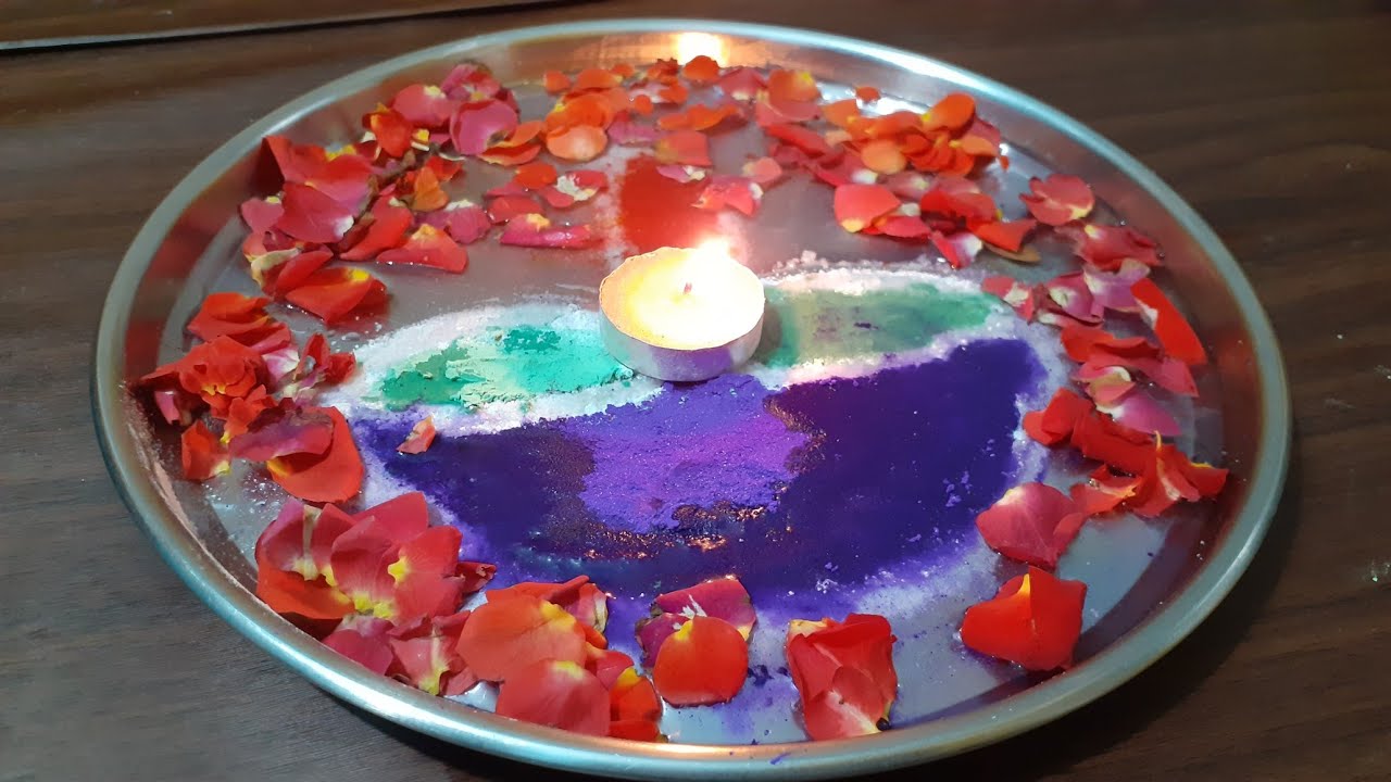 water rangoli design for Diwali| part-1| #mrudulacreations - YouTube