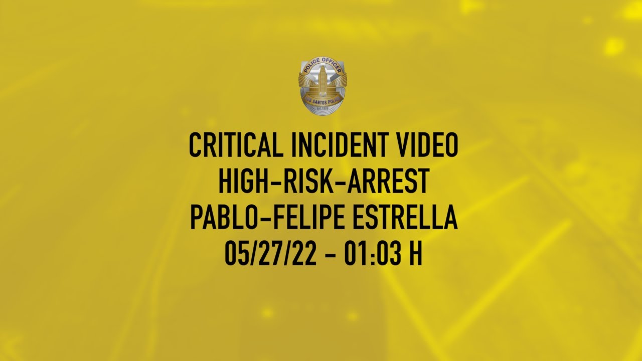 High-Risk-Arrest Pablo-Felipe Estrella 🚔 Critical Incident Video PD-25 ...