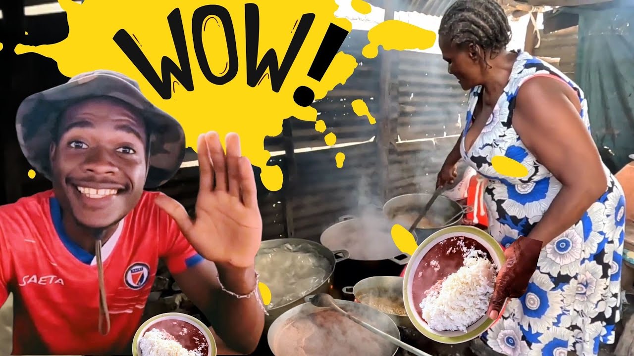 Vin gade istwa yon machann manje nan mache Chantal ( cayes, Haiti ...