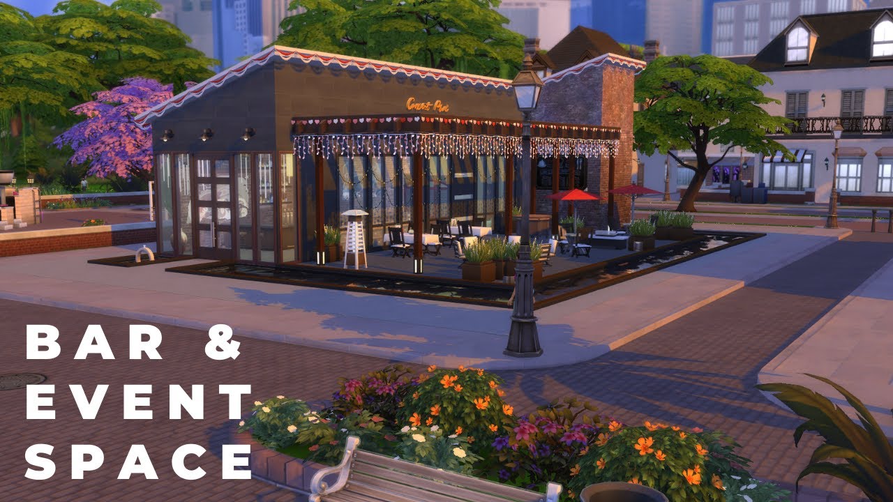 Bar and Event Space | The Sims 4 Gameplay | No CC - YouTube