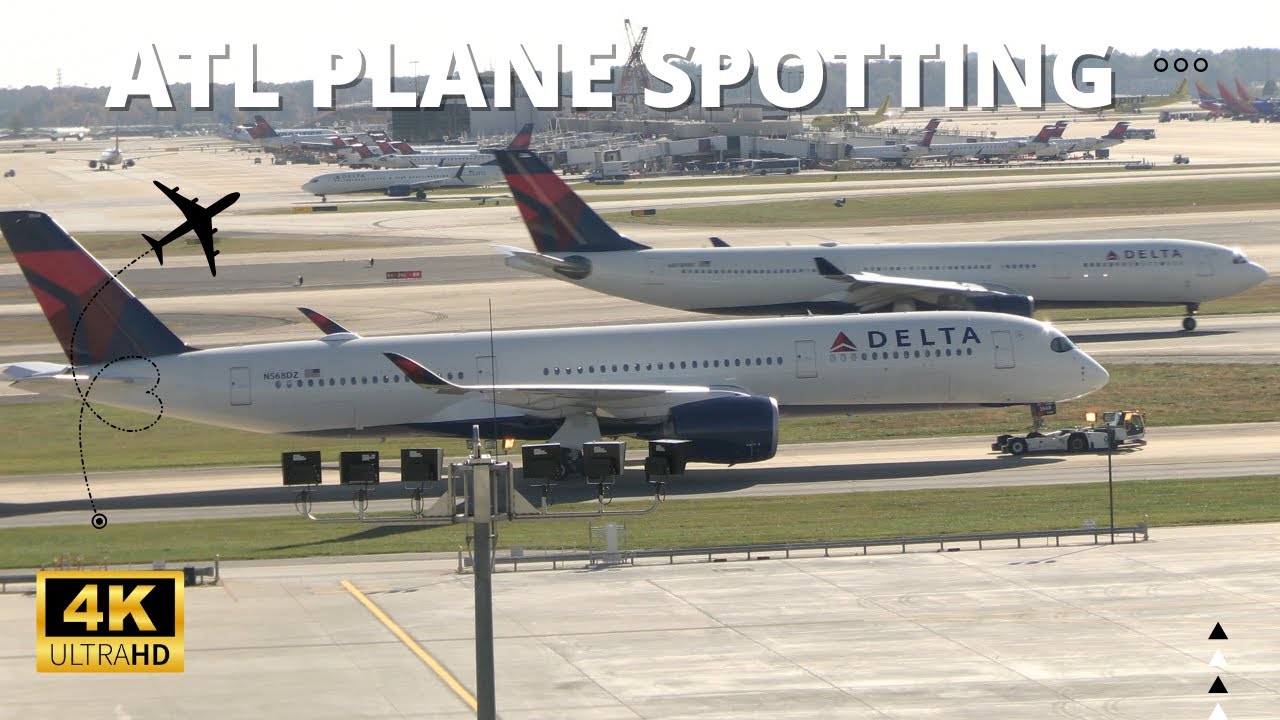 4K Plane Spotting in DELTA'S WORLD Atlanta (ATL) with Canon G50 - YouTube
