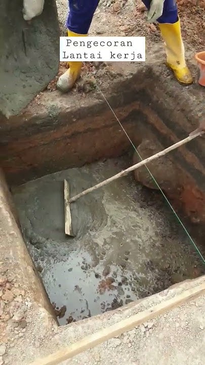 Pengecoran lantai kerja - YouTube