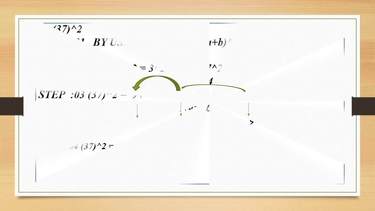 how to find square of a two number BY USING FROMULA (a+d)^2 = a^2+2*a*b ...