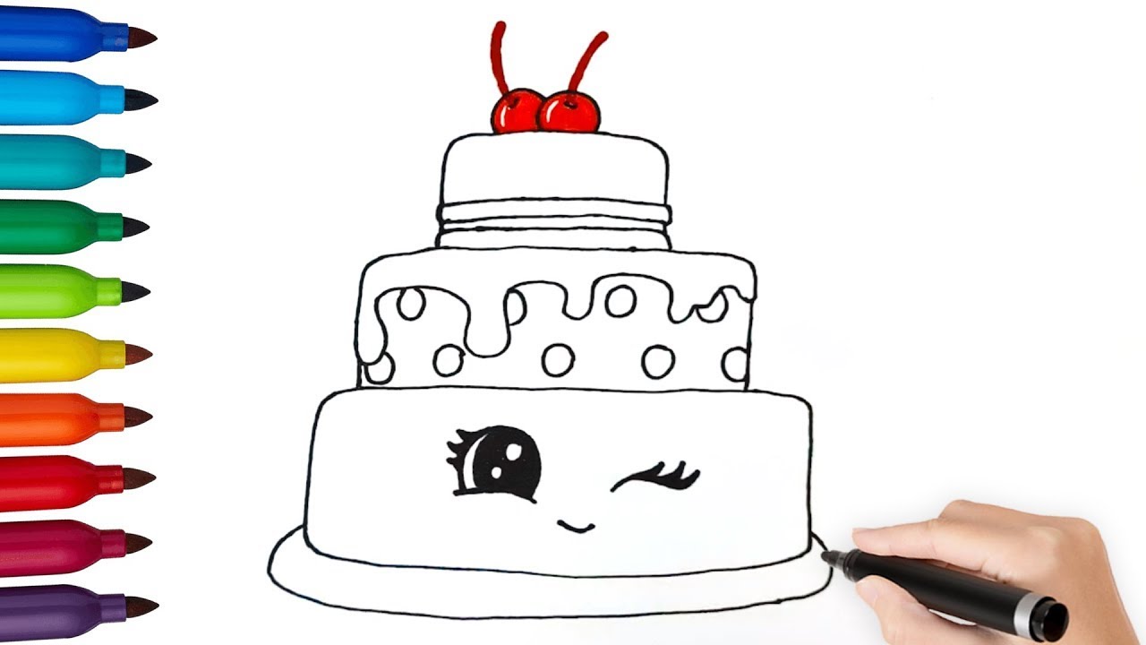 How to Draw a Beautiful and Delicious 🍰🎂Cake😋😍 | How to Draw a ...