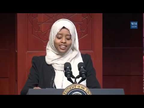 Sabah Mukhtar introduces Obama at a Mosque first time in his 10 year of ...