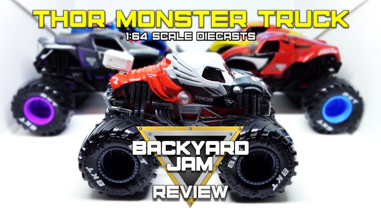 Monster Jam Marvel Thor Single 1:64 Scale | Backyard Jam - YouTube