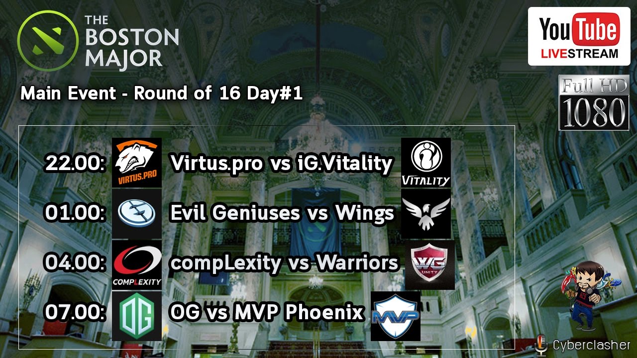 The Boston Major 2016: Main Event - Round of 16 Day#1 - YouTube