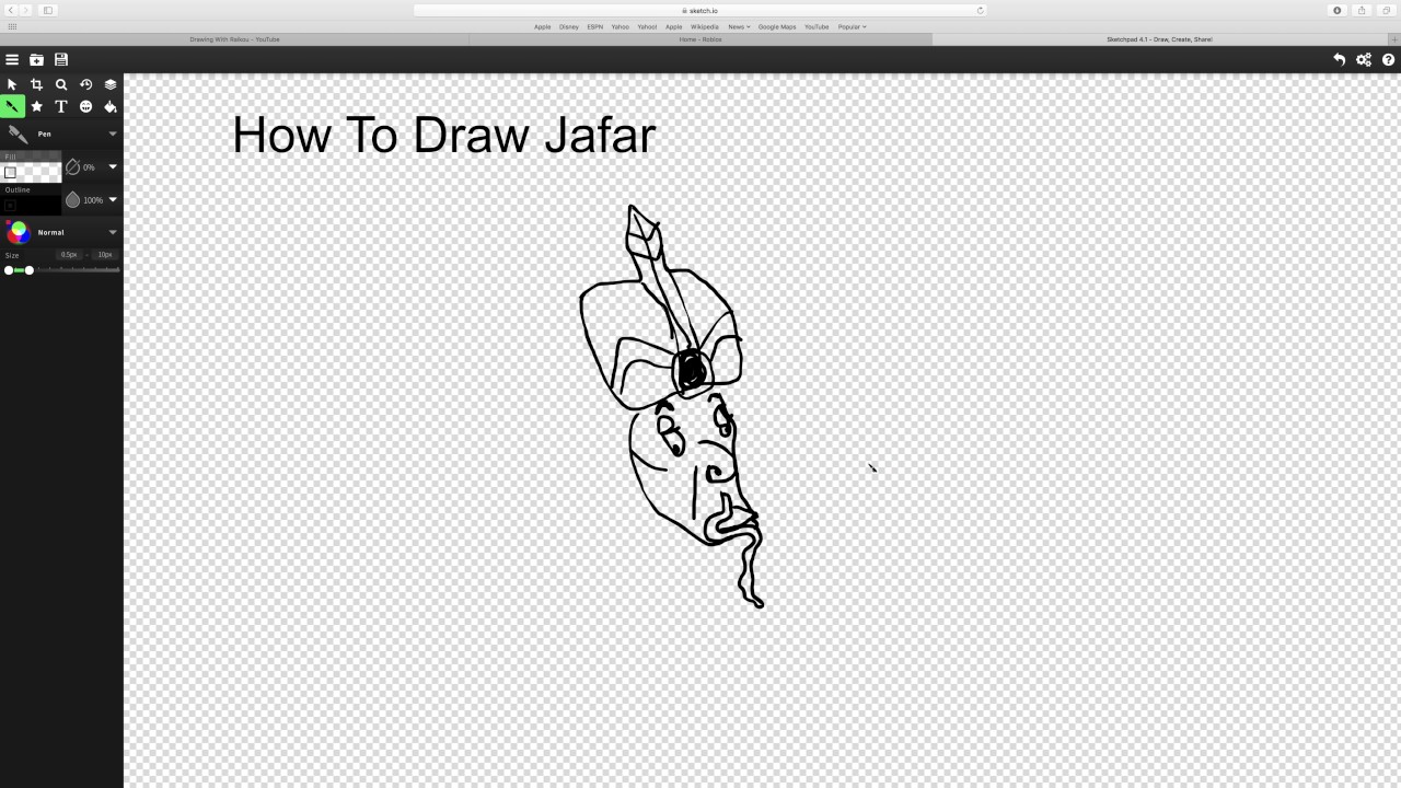 How To Draw Jafar And Iago | From Aladdin - YouTube