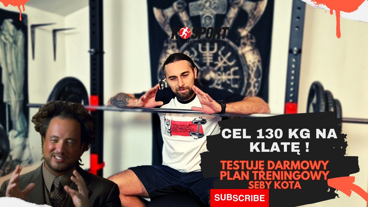 Cel 130 kg na klatę - Testuję darmowy plan pod wyciskanie z kanału Seba ...