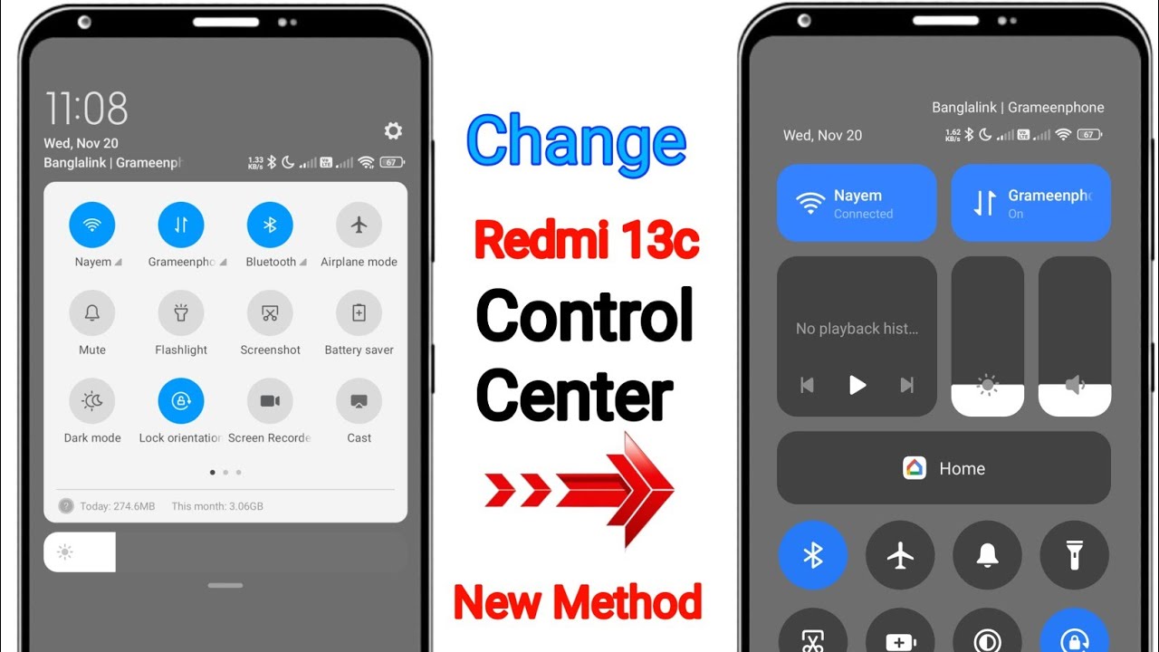 Redmi 13c Control Center Settings | Change Control Center On Redmi 13C ...