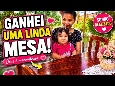 Mãe de 16 anos ganhou uma linda mesa de presente ￼🪑