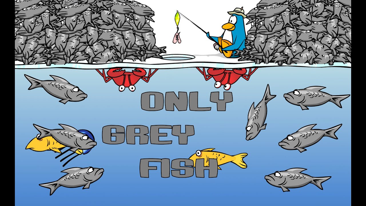 Ice Fishing, but i only catch grey fish | Club Penguin Journey - YouTube